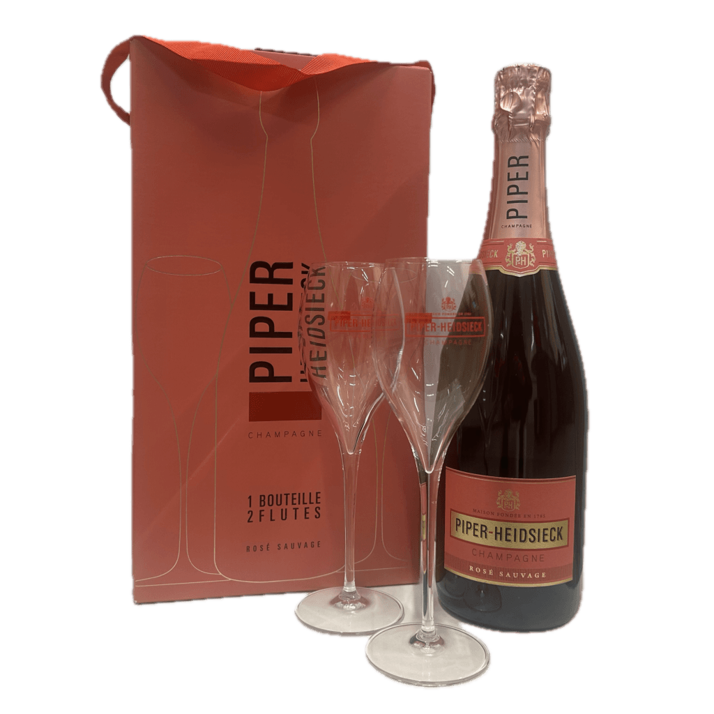 Champagne Piper Heidsieck Rosè Sauvage 2 flutes - 75cl | Acquista ...